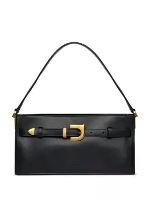 Nanushka Mini Harmonica Buckle Shoulder Bag - Black