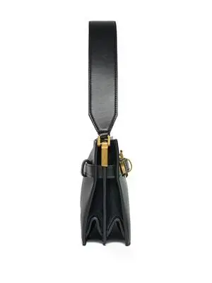 Nanushka Mini Harmonica Buckle Shoulder Bag - Black