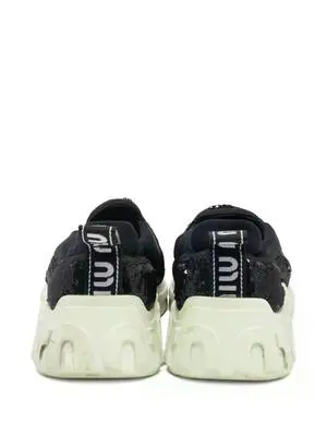 Miu Miu Neoprene & Sequined Sneakers