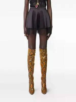 Nina Ricci Lace-trimmed Satin Shorts
