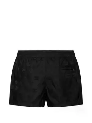 Dolce & Gabbana Logo-plaque Swim Shorts - Black
