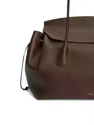 JIL SANDER Grained Leather Voyage Handbag