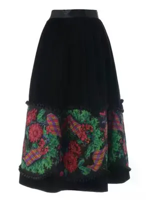 SOULEIADO Provencal Ruffle Midi Skirt
