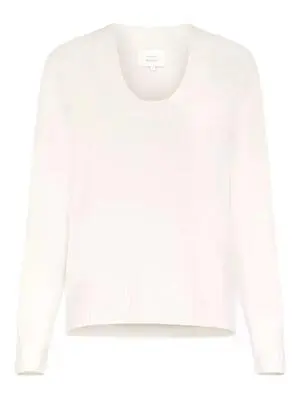 Loulou De Saison U-neck Ribbed Sweater - Neutrals