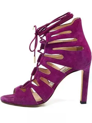 Purple Lace Up Heels
