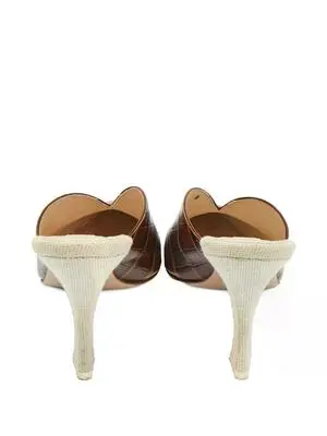 Attico Embossed Leather Mules