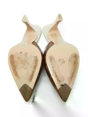 Attico Embossed Leather Mules