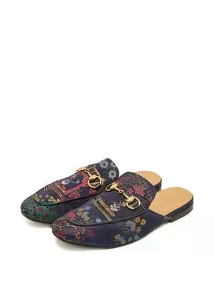 Gucci Brocade Horsebit Mules