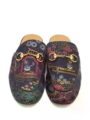 Gucci Brocade Horsebit Mules