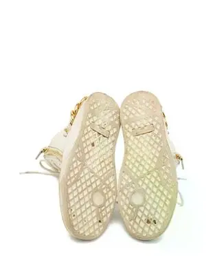 GIUSEPPE ZANOTTI Chain Detail Leather High Top Sneakers