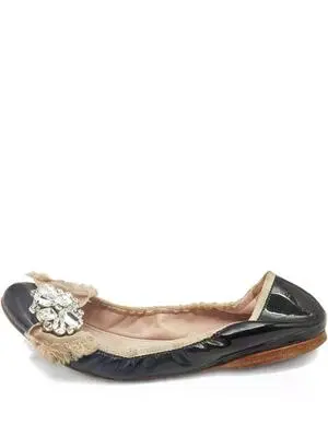 Miu Miu Glossed Flats For Women