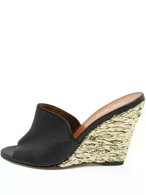 Paris Texas Leather Wedge Sandal