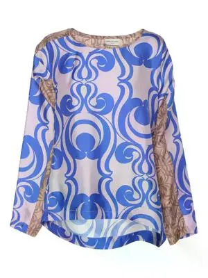 Dries Van Noten Printed Silk Blouse