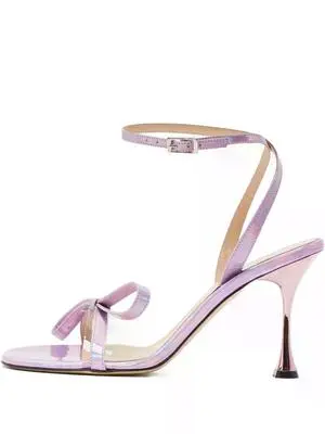 Mach & Mach Iridescent Bow Sandals - Purple