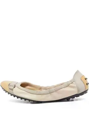 TOD'S Buckle-detail Ballet Flats - Neutrals