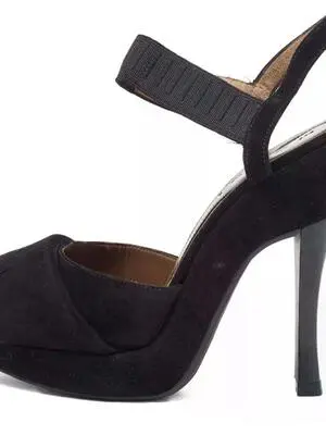 Marni Elastic-strap Suede Heeled Sandals