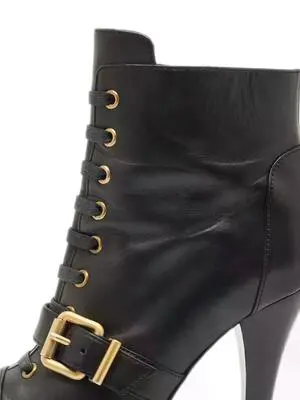 Fendi 125mm Lace-up Buckle Boots