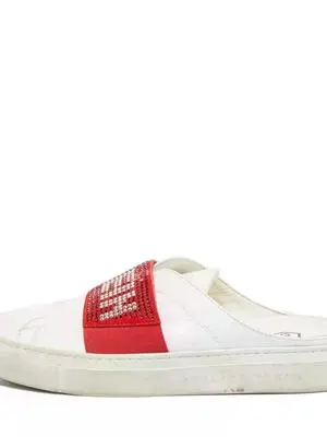 Philipp Plein 2024 Crystal Strap Leather Mules