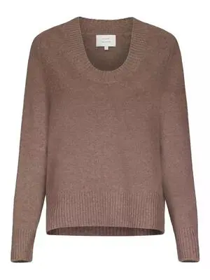 Loulou De Saison U Neck Ribbed Baji Sweater - Brown