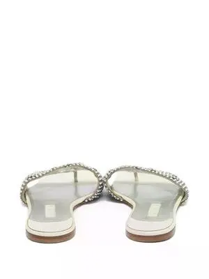 GINA Loren Leather Flat Sandals