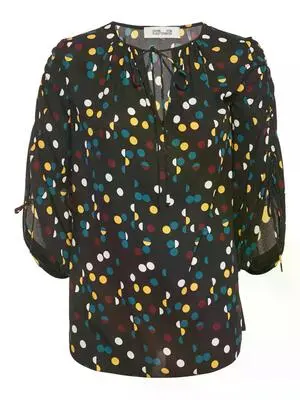 Diane Von Furstenberg Polka Dot Blouse