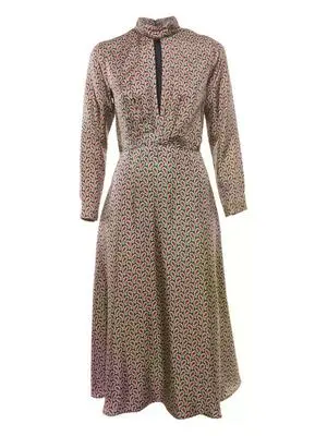 Sandro Paisley-print Silk A-line Dress
