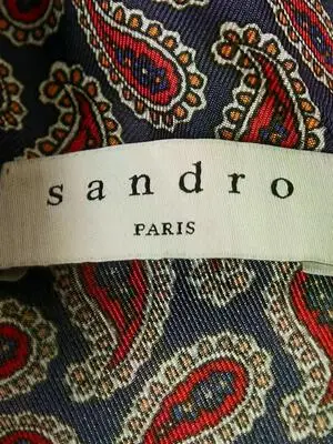 Sandro Paisley-print Silk A-line Dress