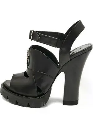 Prada Zip-detail Heeled Sandals