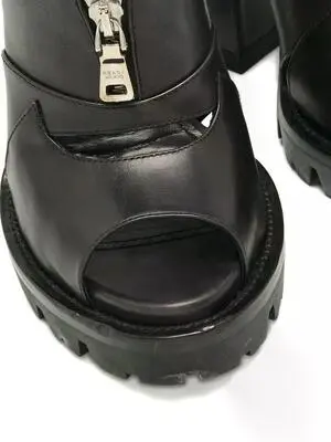 Prada Zip-detail Heeled Sandals