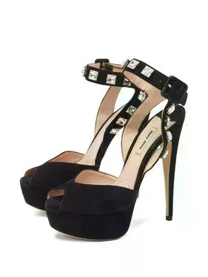 Miu Miu Ankle-strap Platform Heels Sandals
