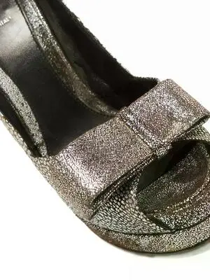 Fendi 140mm Brocade-leather Bow Pumps