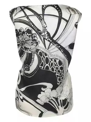 Marina Rinaldi Patterned Sleeveless Blouse