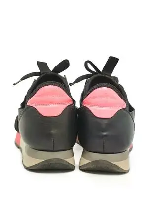 Balenciaga Leather Lace-up Sneakers - Black