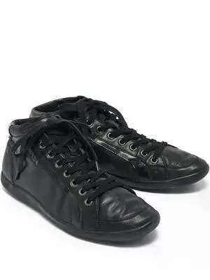 Prada Leather High Top Sneakers