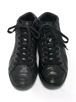 Prada Leather High Top Sneakers