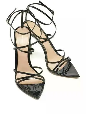 GIANVITO ROSSI Kim Leather Sandals - Black