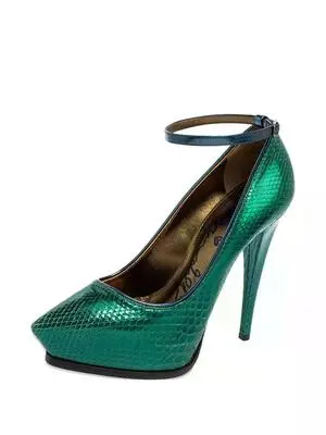 LANVIN 130mm Ankle-strap Leather Pumps