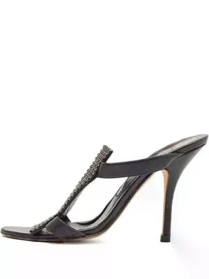 GINA 105mm Embellished Leather Sandals
