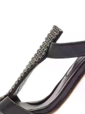 GINA 105mm Embellished Leather Sandals