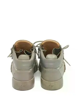 GIUSEPPE ZANOTTI Double Sketch Leather High-top Sneakers