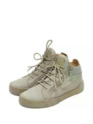 GIUSEPPE ZANOTTI Double Sketch Leather High-top Sneakers