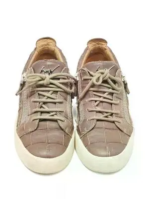 GIUSEPPE ZANOTTI Crocodile-embossed Sneakers