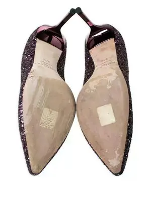 JIMMY CHOO 85mm Glitter-embellished Pumps - Purple