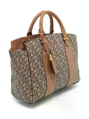 Dkny Coated Canvas Leather Tote Bag