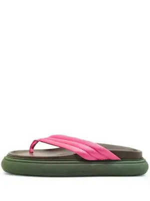 Attico Leather Platform Thong Sandals