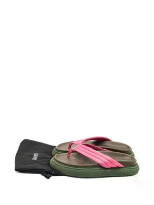 Attico Leather Platform Thong Sandals