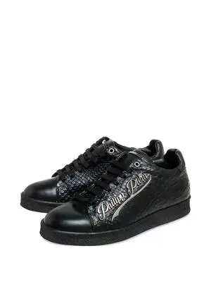 Philipp Plein Leather Python-embossed Sneakers