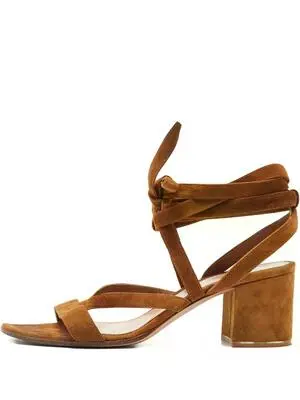 GIANVITO ROSSI Suede Tie Fastening Sandals