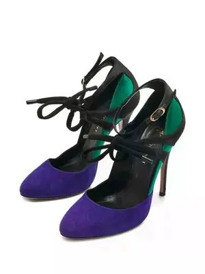 GIUSEPPE ZANOTTI Suede Ankle-strap Pumps
