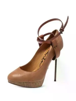 LANVIN 125mm Leather Ankle-strap Pumps